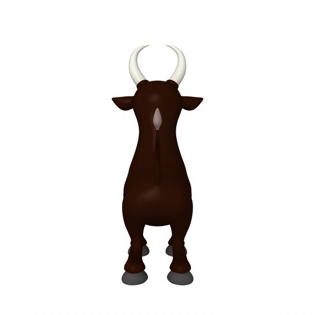 bull cartoon 3D Model in Bull 3DExport