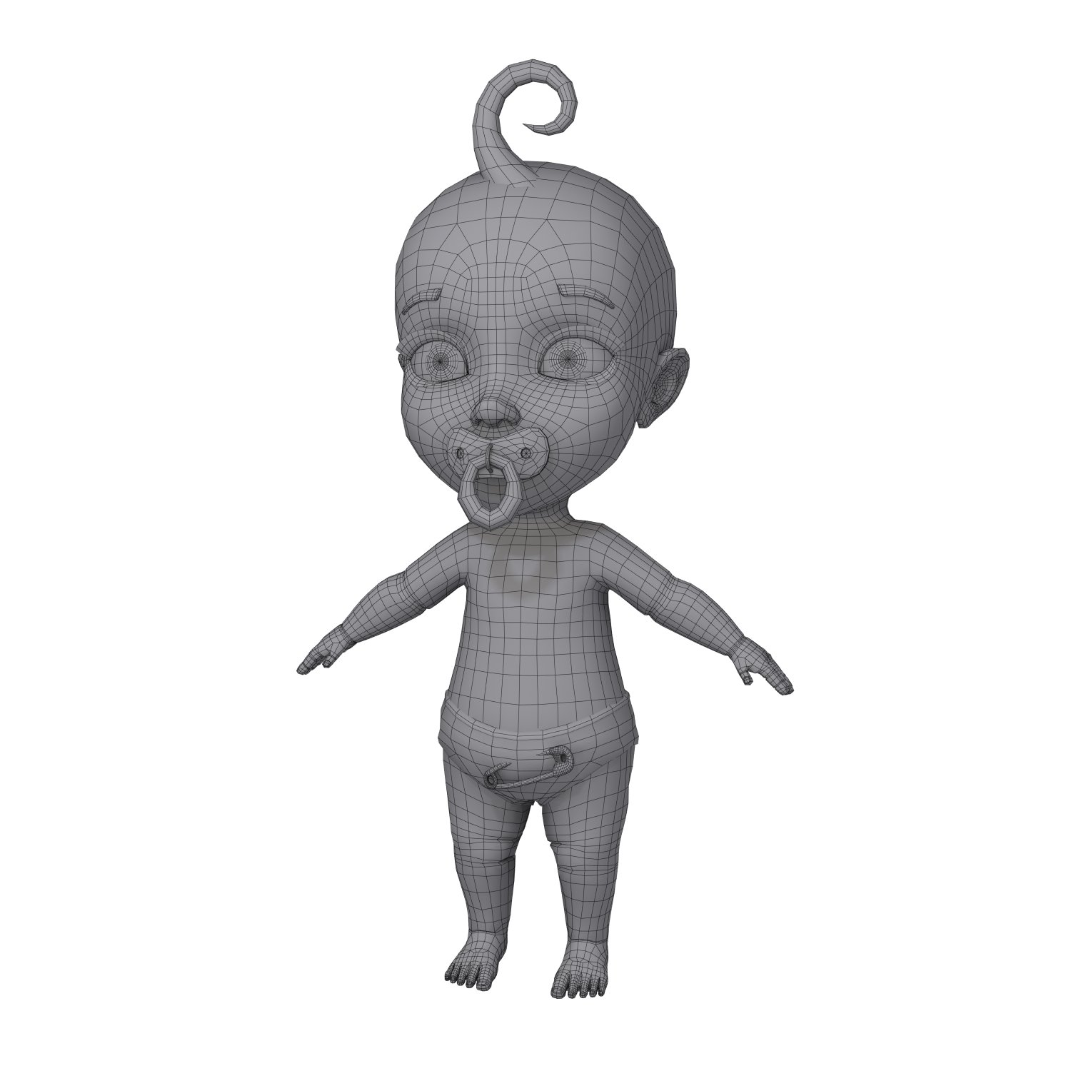 Baby Cartoon 3D Model in Child 3DExport