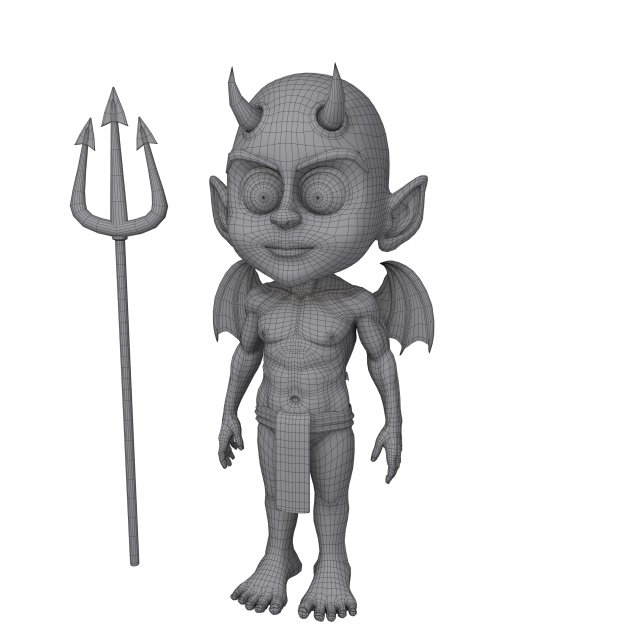devil cartoon 3D Model in Cartoon 3DExport