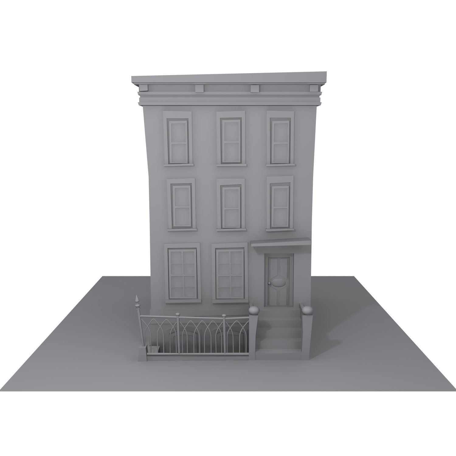 Building Cartoon 3D Model in Buildings 3DExport