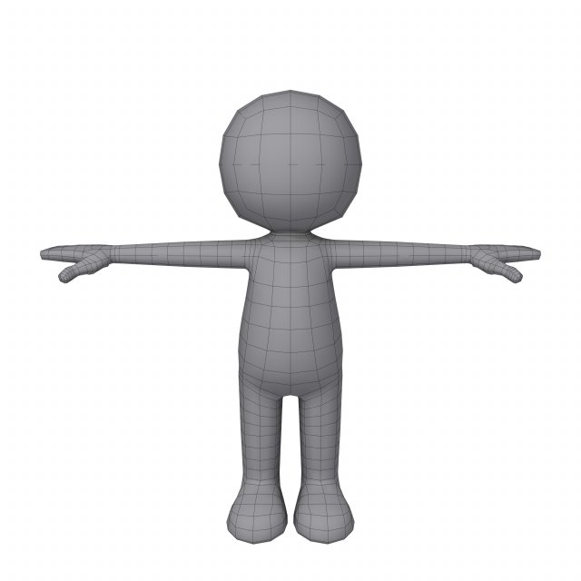 stickman character 3D Model in Man 3DExport