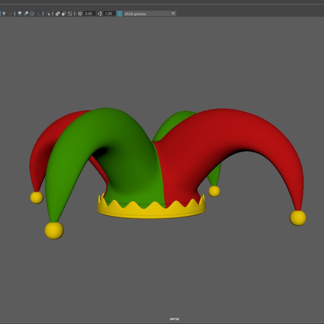 jester hat cartoon 3D Model in Clothing 3DExport