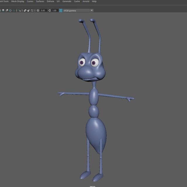 ant cartoon 3D Model in Insects 3DExport