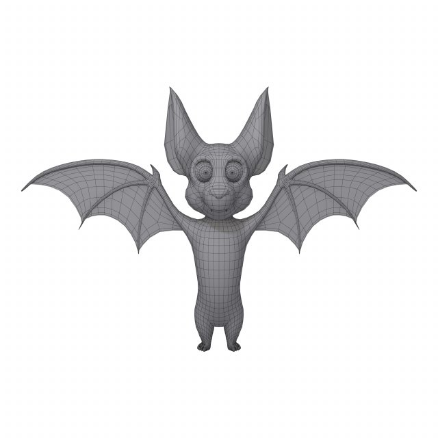 bat cartoon 3D Model in Bird 3DExport