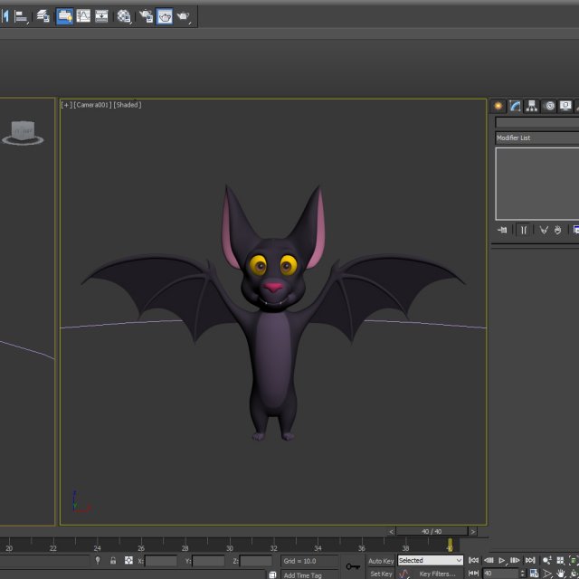 bat cartoon 3D Model in Bird 3DExport
