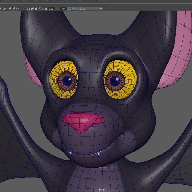bat cartoon 3D Model in Bird 3DExport