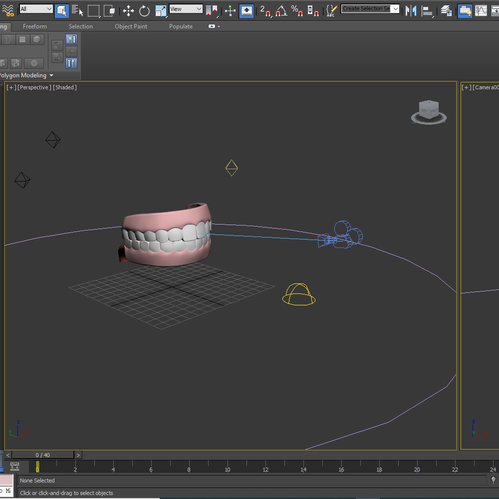 Human Mouth Teeth Cartoon 3D Model in Anatomy 3DExport