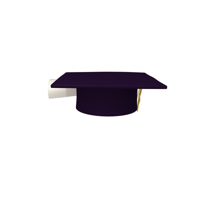 graduation cap and diploma 3D Model in Clothing 3DExport