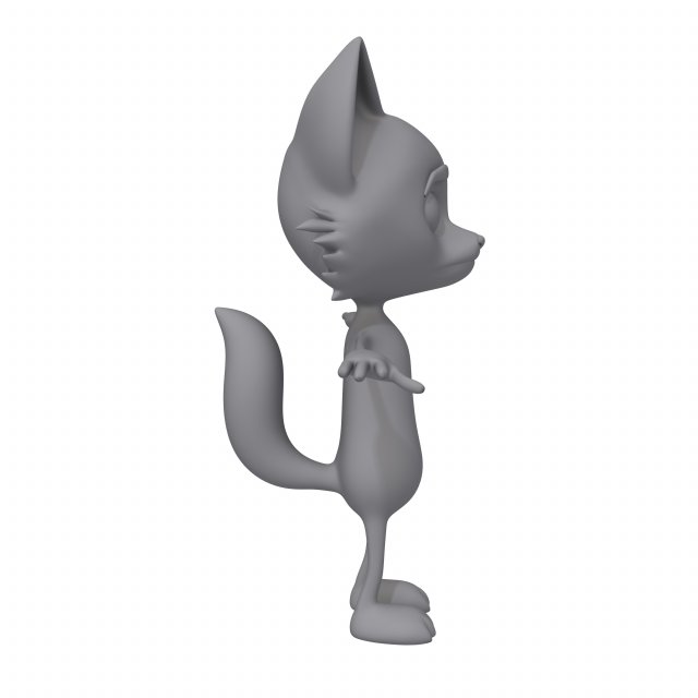 fox cartoon 3D Model in Wildlife 3DExport
