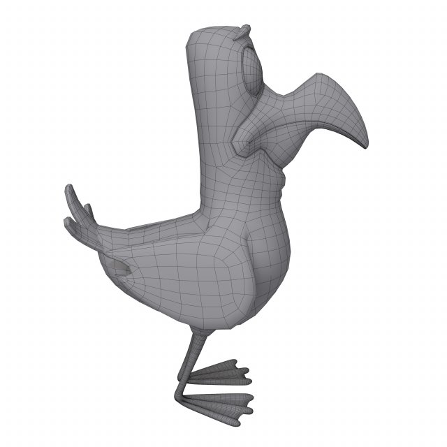 bird cartoon 3D Model in Bird 3DExport