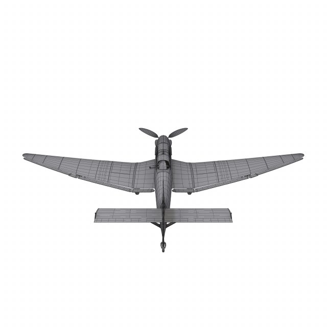 WW2 German Aircraft 3D Model in Fighter 3DExport