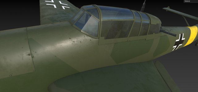 WW2 German Aircraft 3D Model in Fighter 3DExport