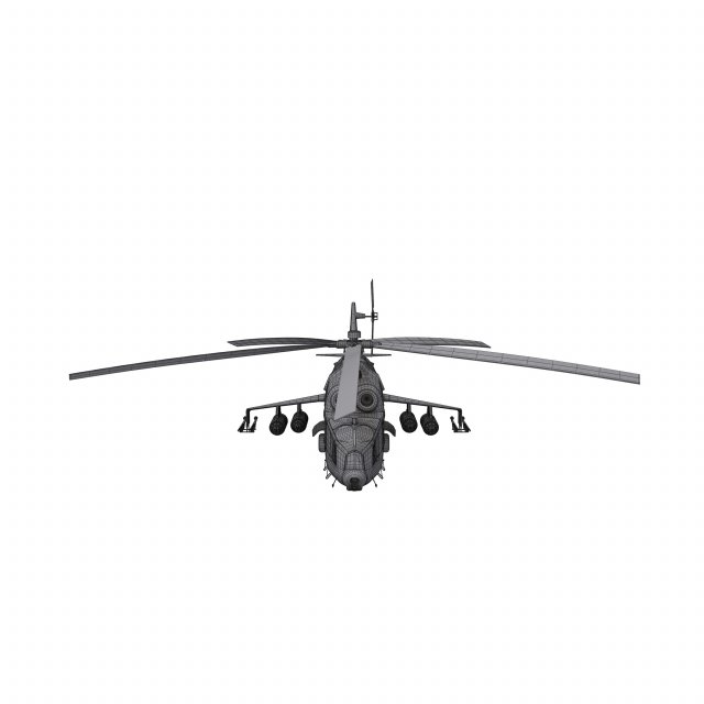 Russian military helicopter 3D Model in Helicopter 3DExport