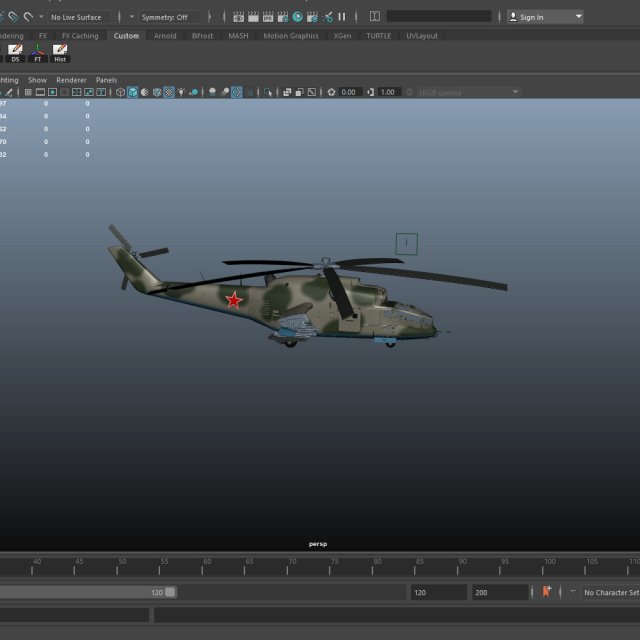 Russian military helicopter 3D Model in Helicopter 3DExport