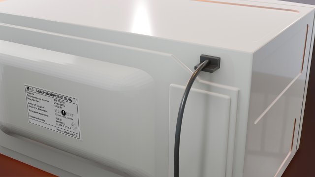 lg iwave microwave oven 3D Model in Household Appliances 3DExport