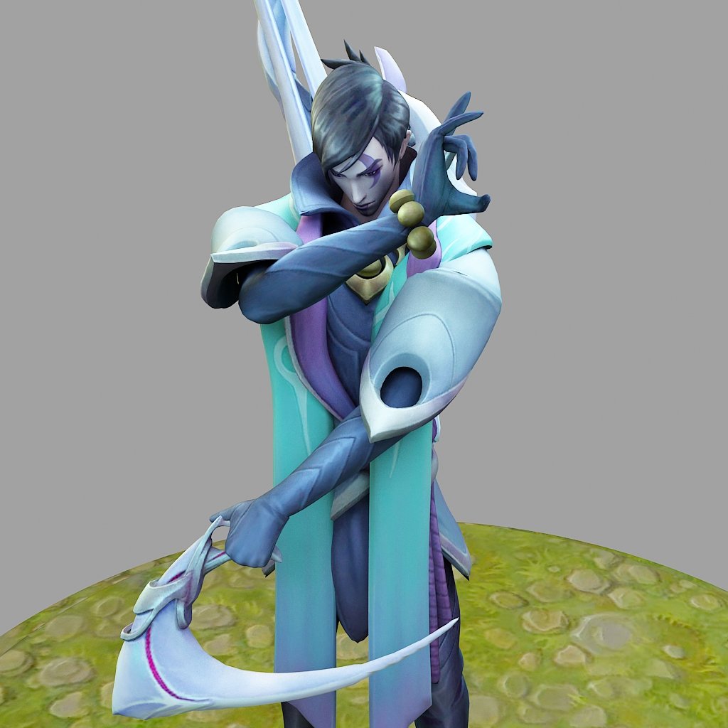 aphelios from league of legends 3D Print Models in Man 3DExport