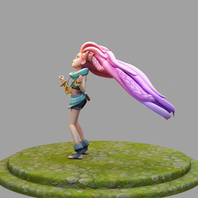zoe from league of legends 3D Print Model in Woman 3DExport
