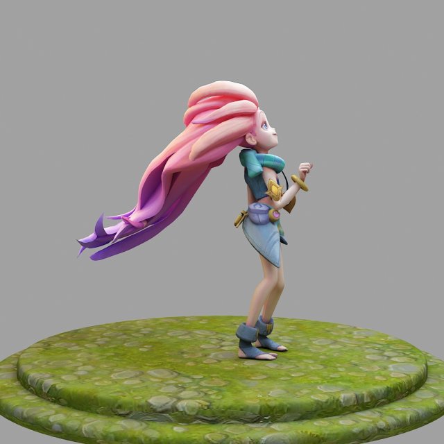 zoe from league of legends 3D Print Model in Woman 3DExport