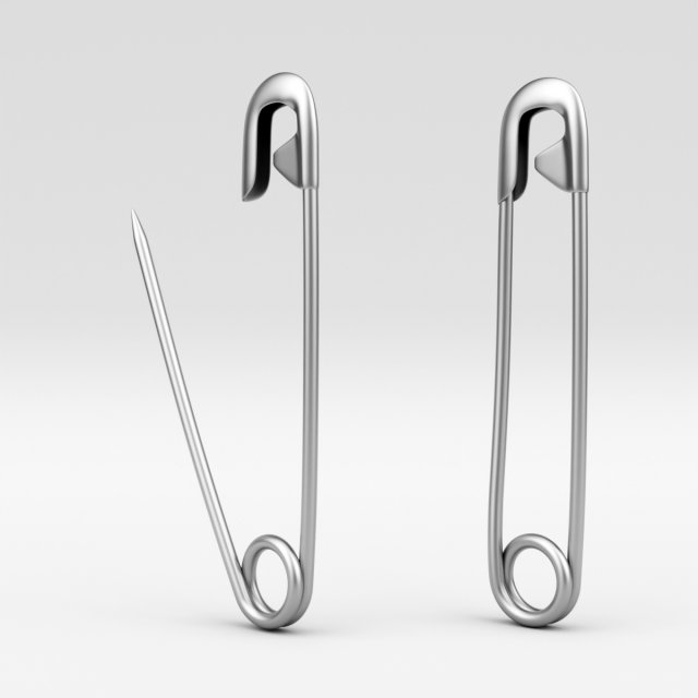 safety pin 3D Model in Tools 3DExport