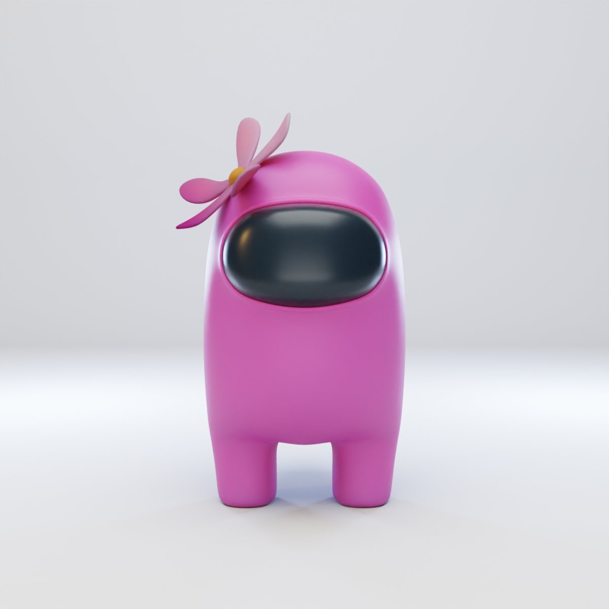 among us flower hat character 3D Model in Alien 3DExport