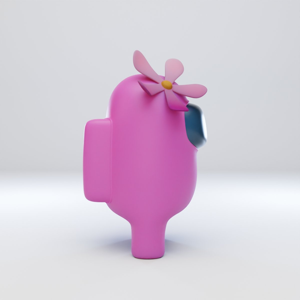 among us flower hat character 3D Model in Alien 3DExport