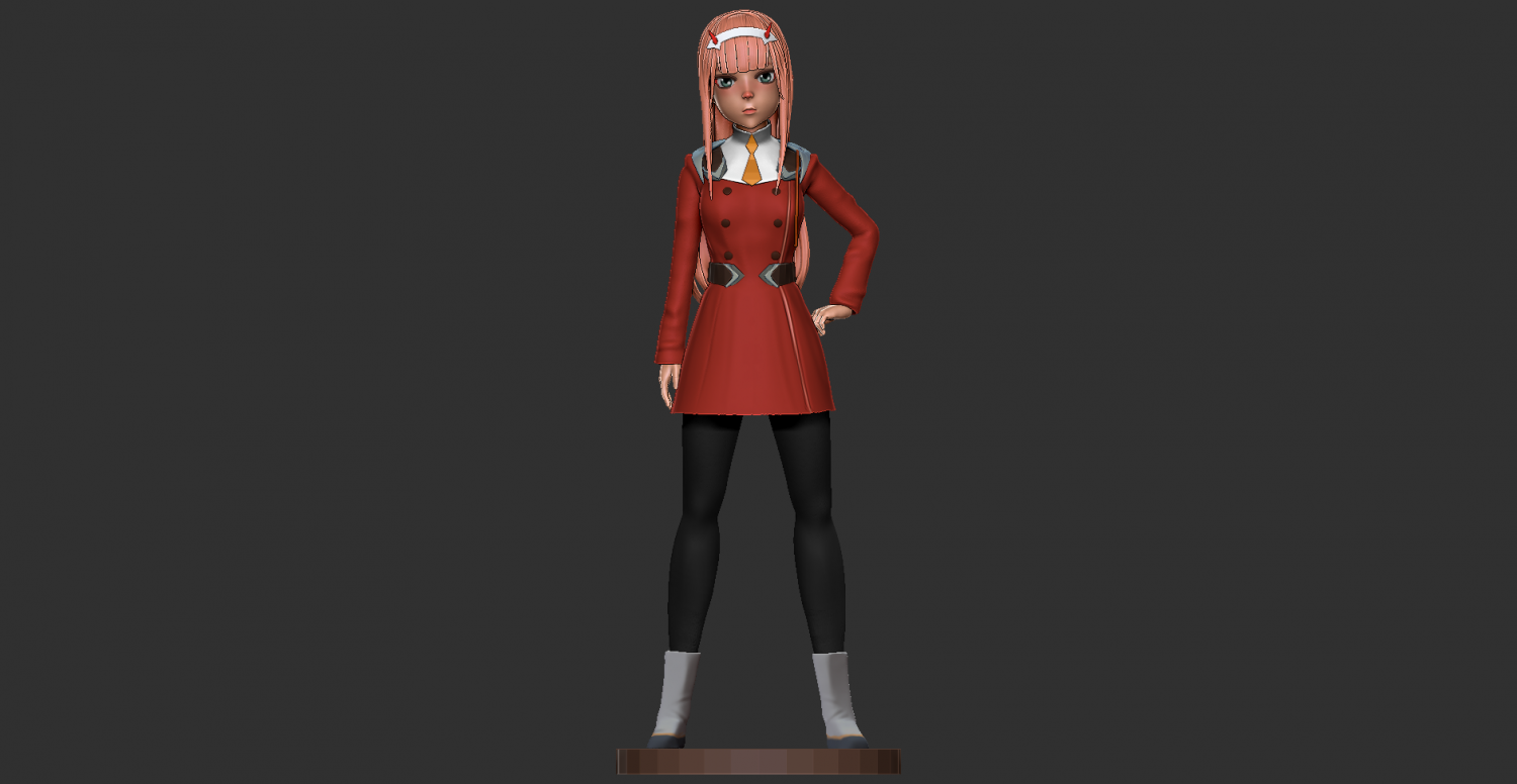 Zero Two 3D Model in Woman 3DExport