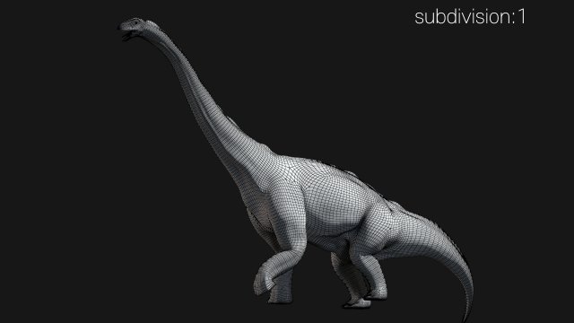 brontosaurus 3d rigged model 3D Model in Dinosaur 3DExport