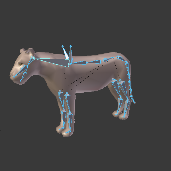 black panther tigra panthera low poly rigged 3D Models in Bear 3DExport