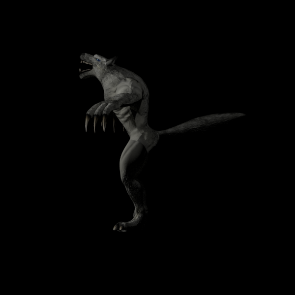 Low Poly Rigged Werewolf warewolf Lycan Wolfman 3D Model in Monster ...
