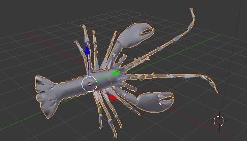 realistic rigged low poly lobster 3D Model in Aquatic 3DExport