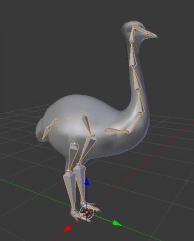 realistic rigged low poly ostrich 3D Model in Aquatic 3DExport