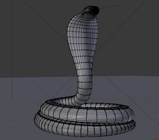 king cobra snake low poly 3D Model in Reptile 3DExport