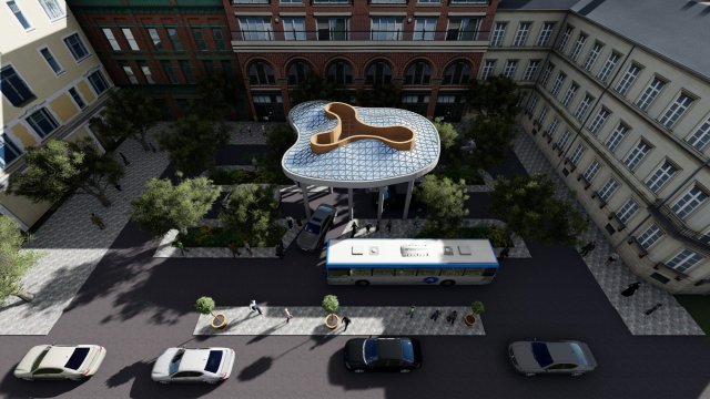 space lattice modern metal roof 3D Model in Fantasy 3DExport