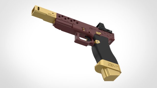 deadshot pistol from the movie suicide squad 2016 3D Print Model in ...