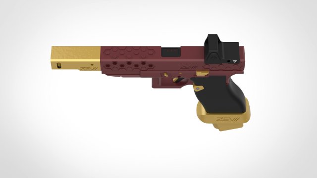 deadshot pistol from the movie suicide squad 2016 3D Print Model in ...