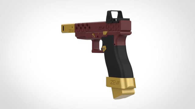 deadshot pistol from the movie suicide squad 2016 3D Print Model in ...