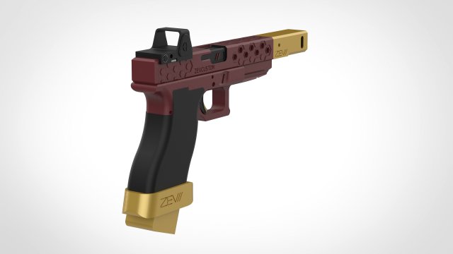 deadshot pistol from the movie suicide squad 2016 3D Print Model in ...