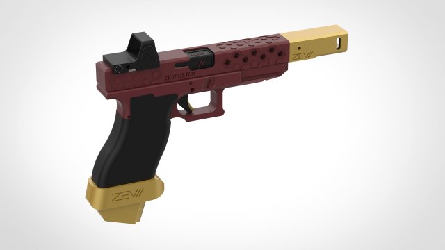deadshot pistol from the movie suicide squad 2016 3D Print Model in ...