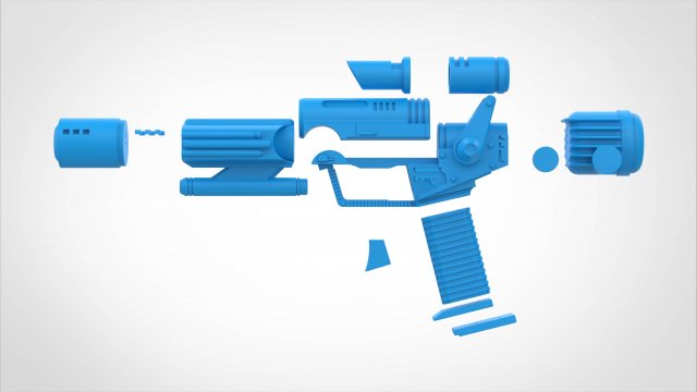 Eternian soldier blaster from the movie Masters of the Universe 1987 3d ...