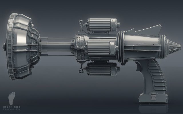 scifi ray blaster - high poly 3D Модель in Другое 3DExport