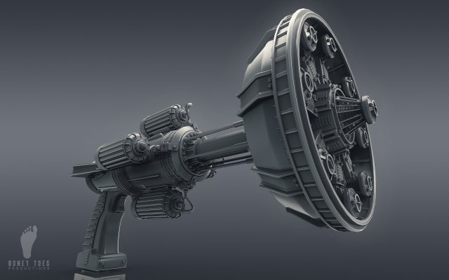 scifi ray blaster - high poly 3D Модель in Другое 3DExport
