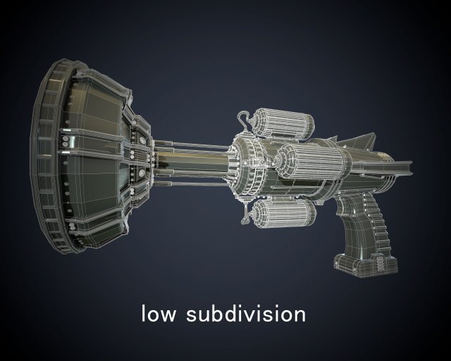 scifi ray blaster - high poly 3D Модель in Другое 3DExport