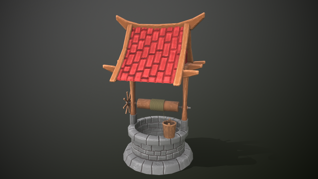 stylized well 3D Model in Fantasy 3DExport