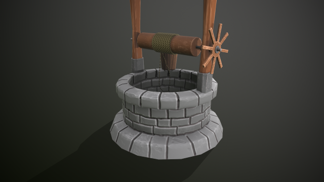 stylized well 3D Model in Fantasy 3DExport