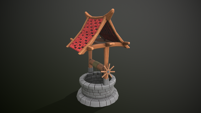 stylized well 3D Model in Fantasy 3DExport