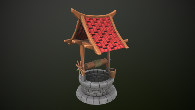 stylized well 3D Model in Fantasy 3DExport