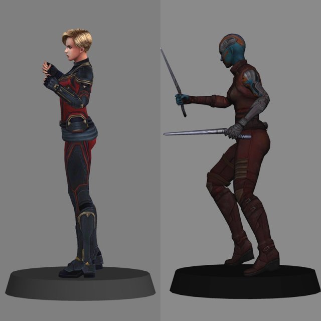 Captain marvel and nebula - avengers endgame 3D Model in Fantasy 3DExport
