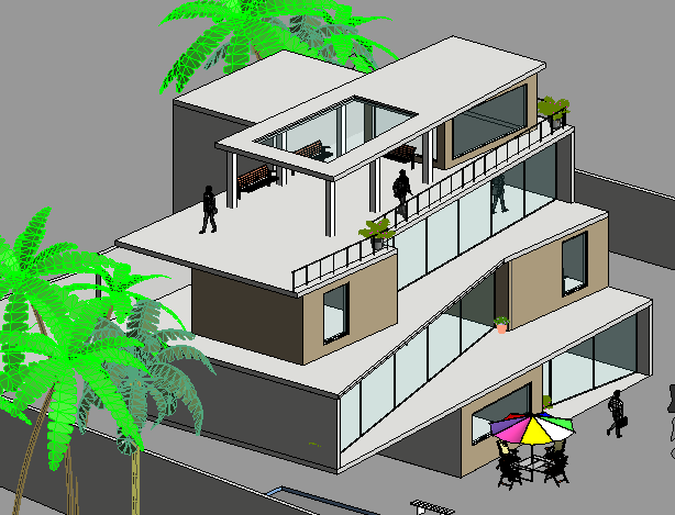 technology complex building Gratis Modelo 3D in Edificios 3DExport