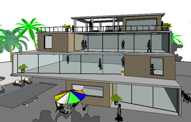 technology complex building Gratis Modelo 3D in Edificios 3DExport