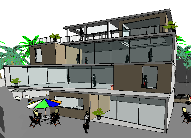 technology complex building Gratis Modelo 3D in Edificios 3DExport